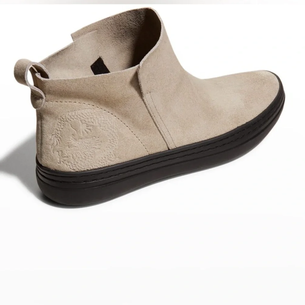 Natori | Shoes | Natori Suede Dragon Ankle Booties In Sandstone | Poshmark
